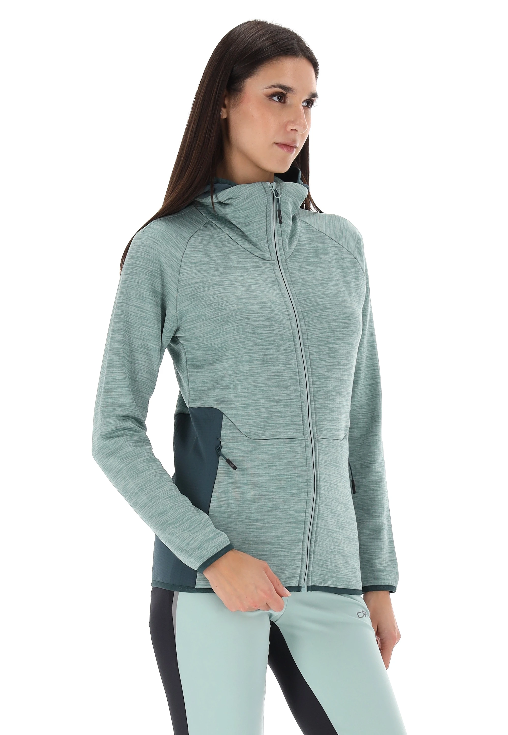 Felpa in pile Grid Tech con interno effetto waffle CMP donna - Nico.it