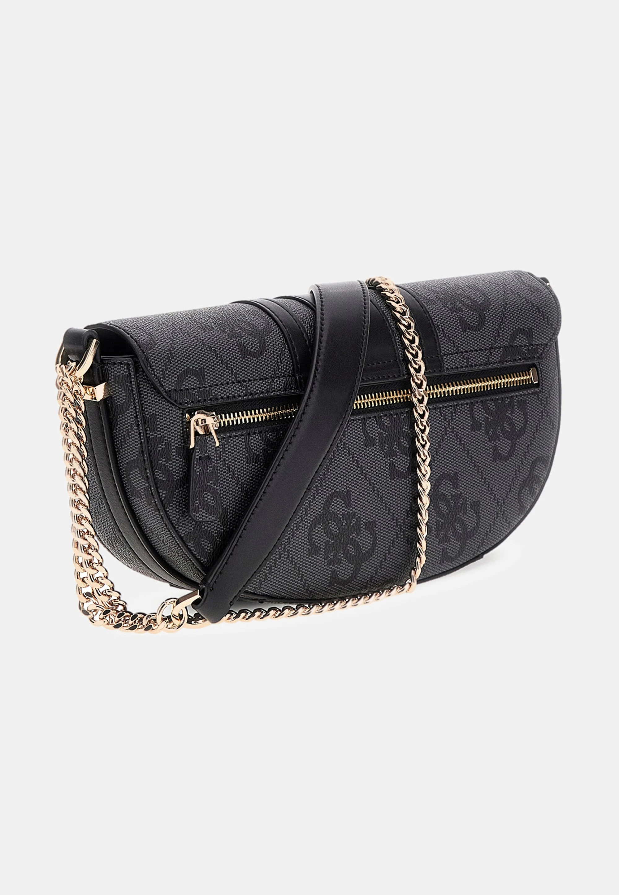 Borsa a mezza luna loggata con catenella Guess HWSO7838210 - Nico.it