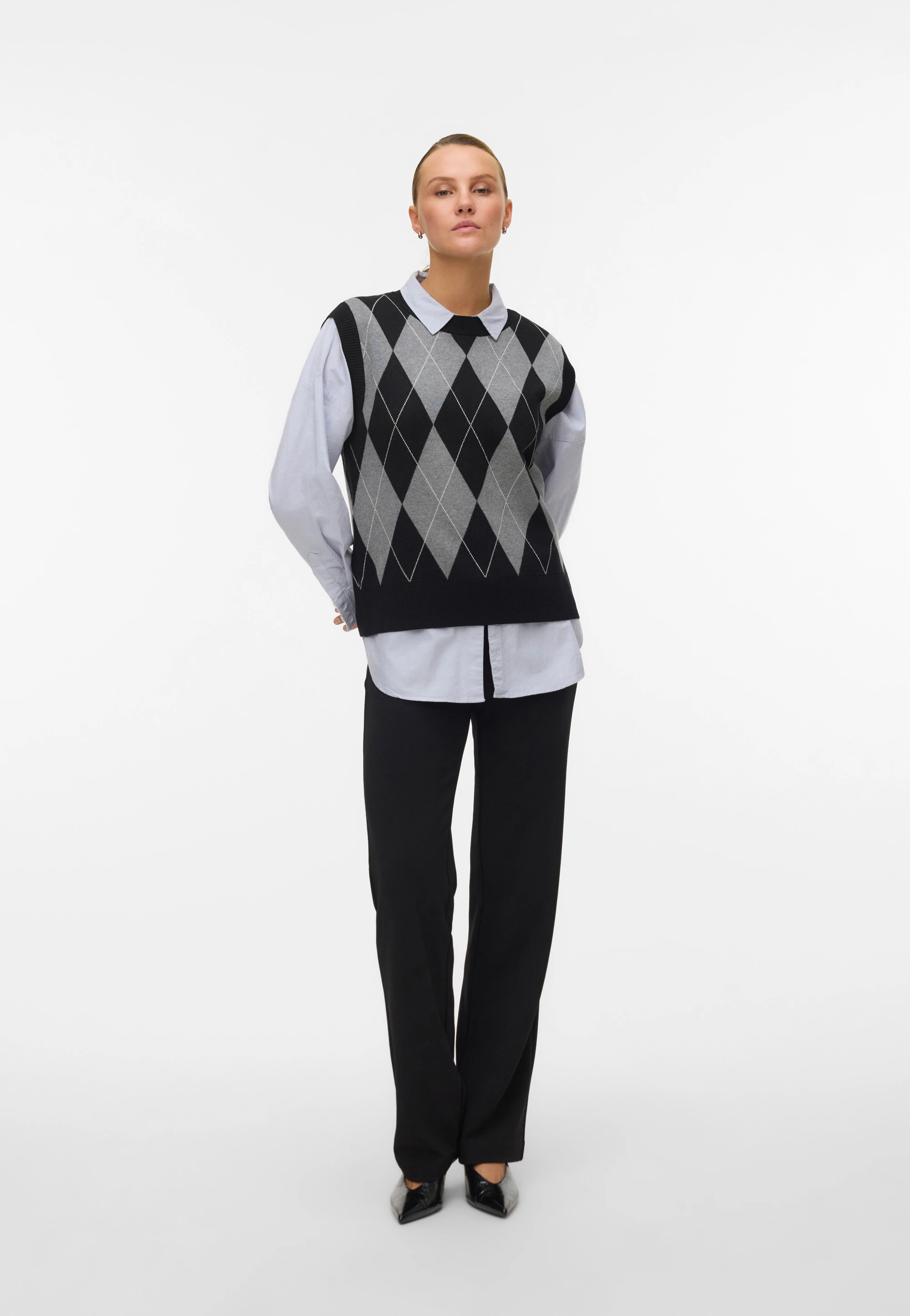 Gilet a rombi in misto viscosa Vero Moda con rombi art.10341687 - Nico.it