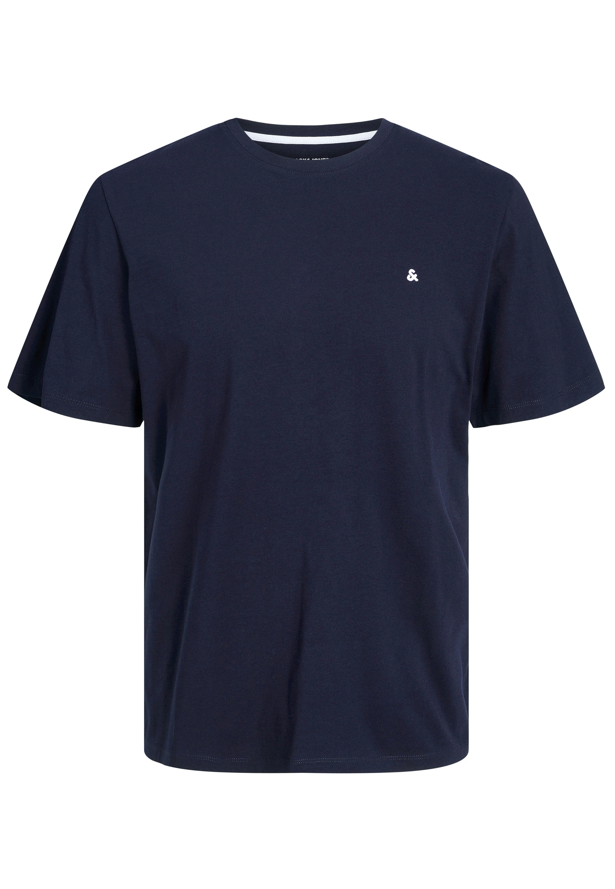 T-shirt in cotone organico con logo ricamato Jack & Jones +FIT - Nico.it