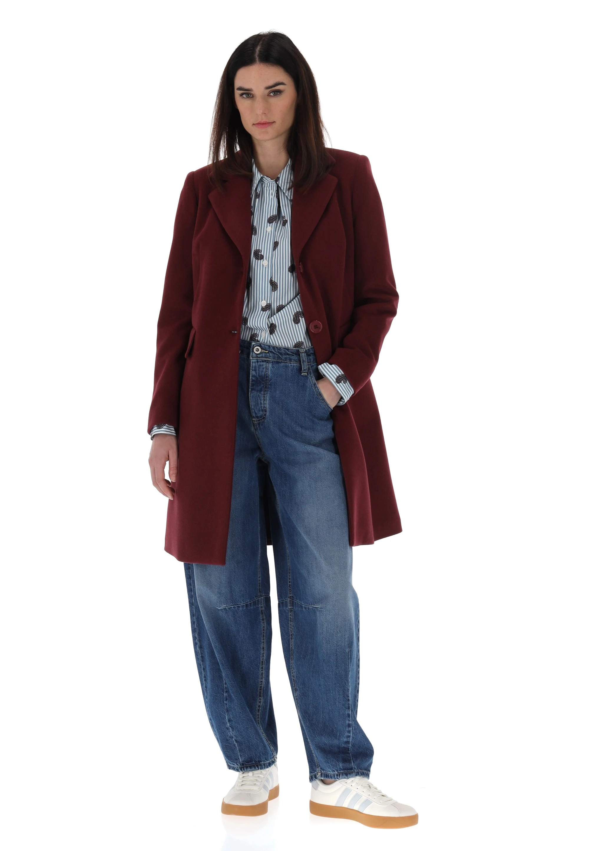 Cappotto sfiancato con spalline imbottite Age - Nico.it