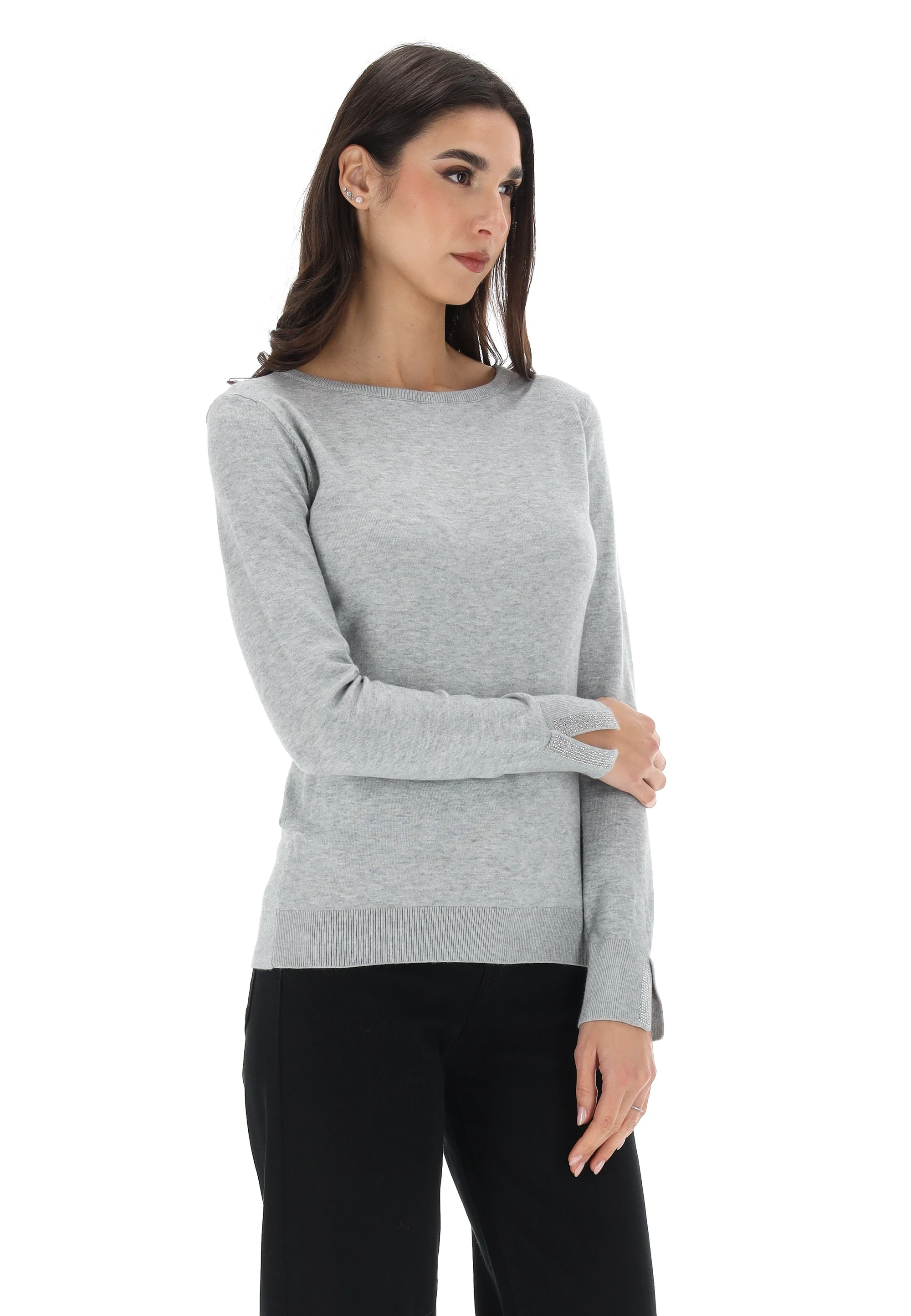 Pullover scollo barchetta tinta unita Age donna - Nico.it